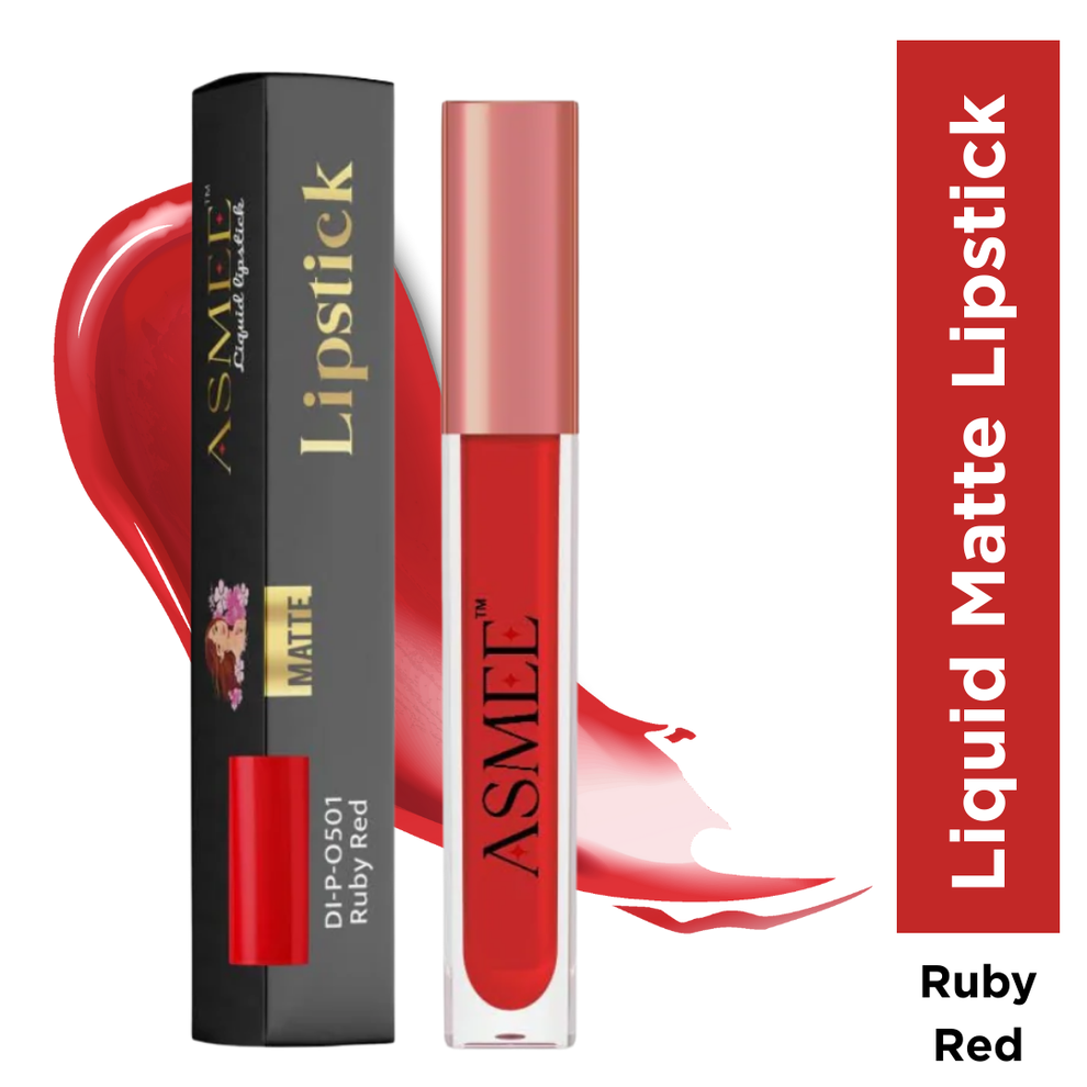 Liquid Matte Lipstick – Ruby Red | Long-Lasting, Smudge-Proof & Nouris ...